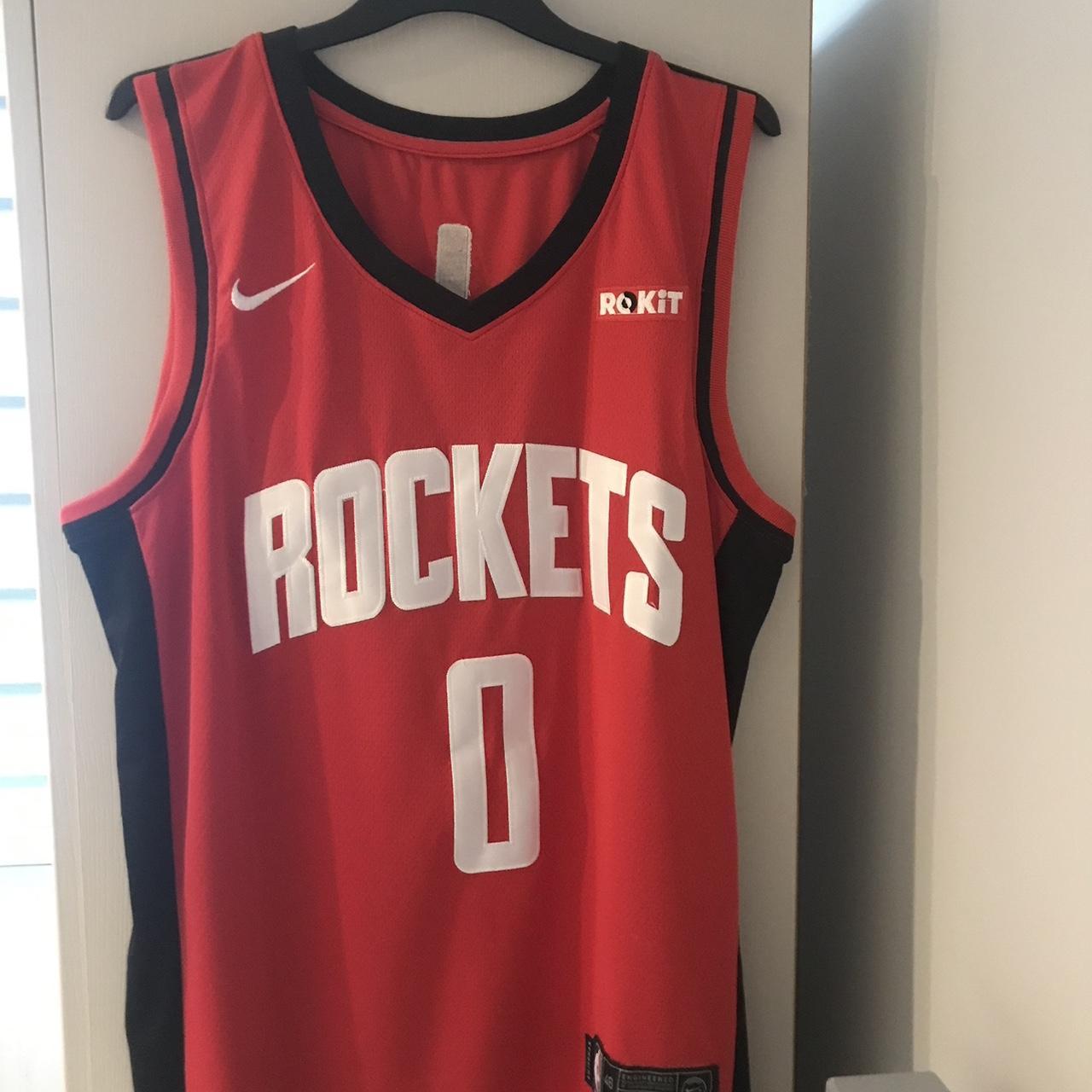 Rockets basketball jersey. Never properly worn as... | Depop