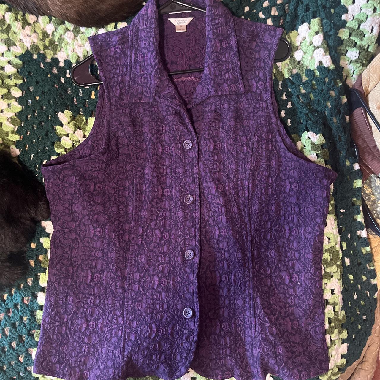 Christopher and Banks Purple Vest I adore the... - Depop