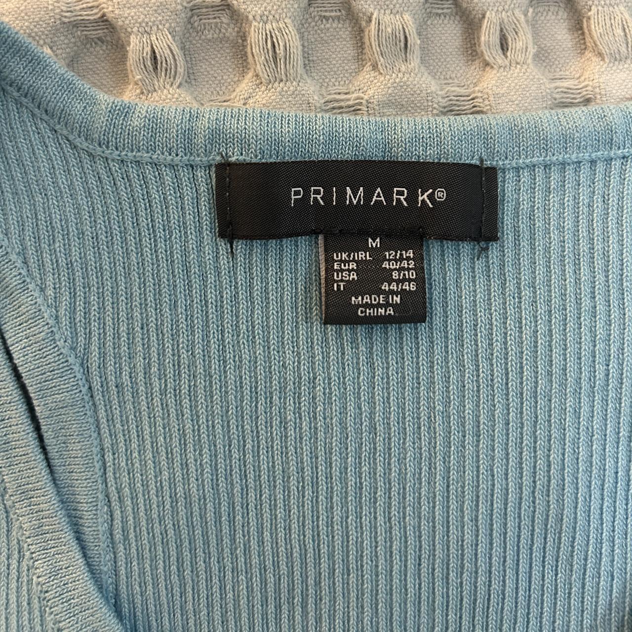 Blue ribbed knit vest top Fab condition worn... - Depop