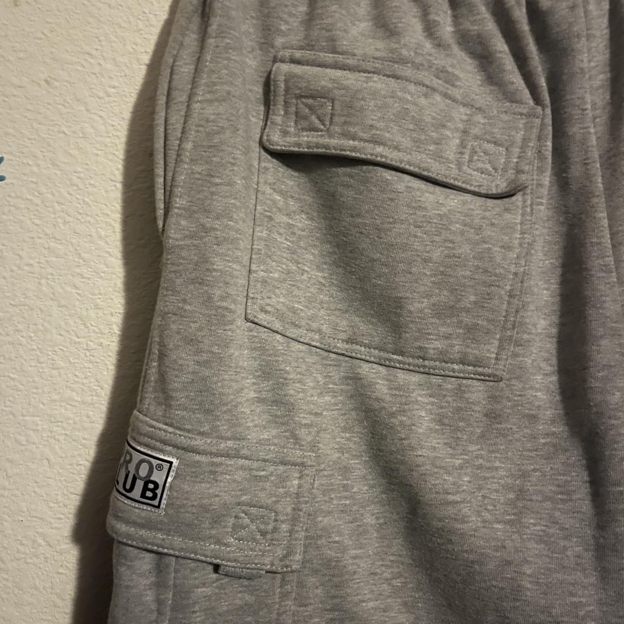 Pro Club sweatpants grey size L w no strings Size L... - Depop