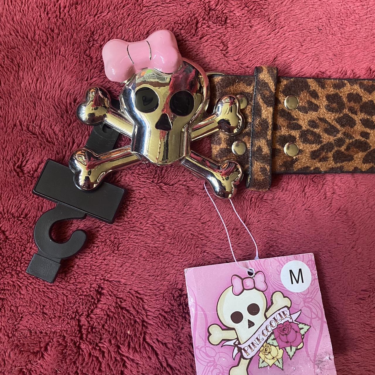 Skull Leopard Print Rare Emo McBling Belt Vintage... | Depop