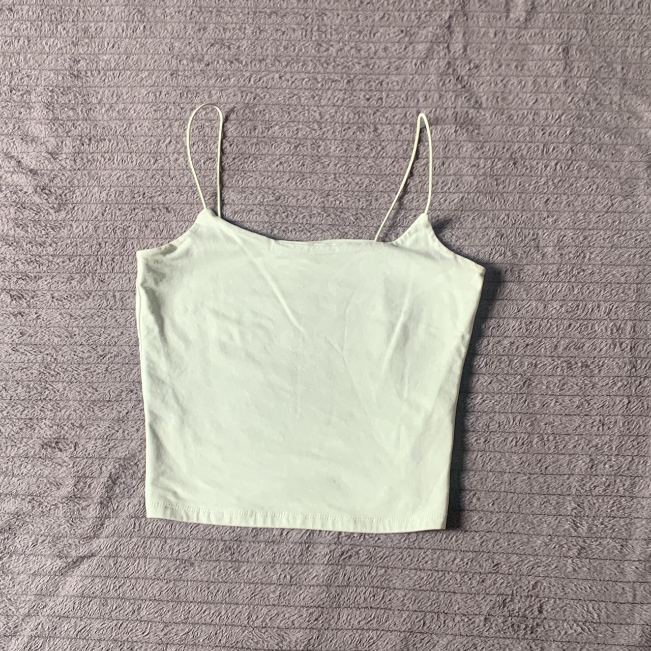 Primark Sage Green Strappy Top/Cami Worn once -... - Depop