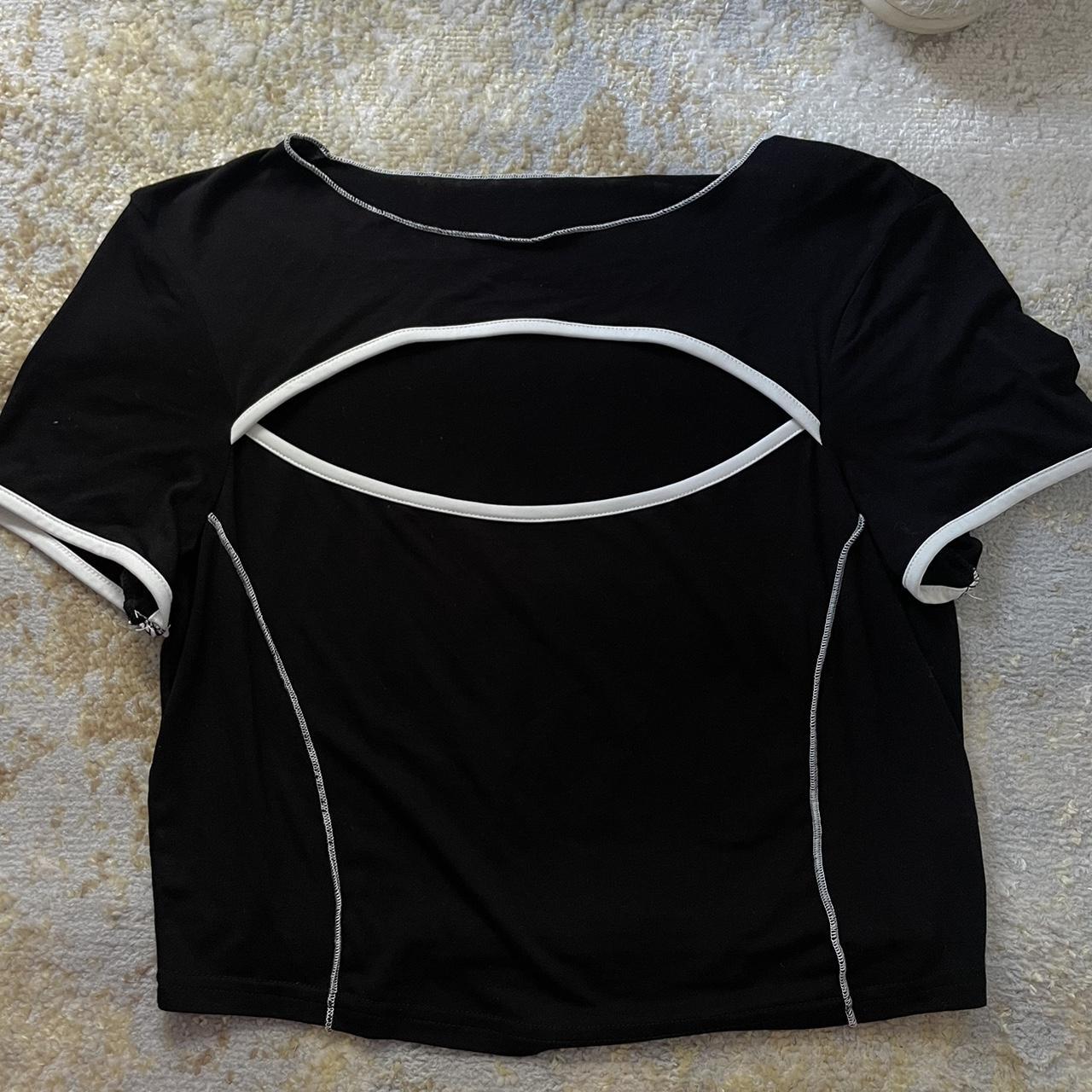 Cropped, chest cut out, short sleeved - Depop