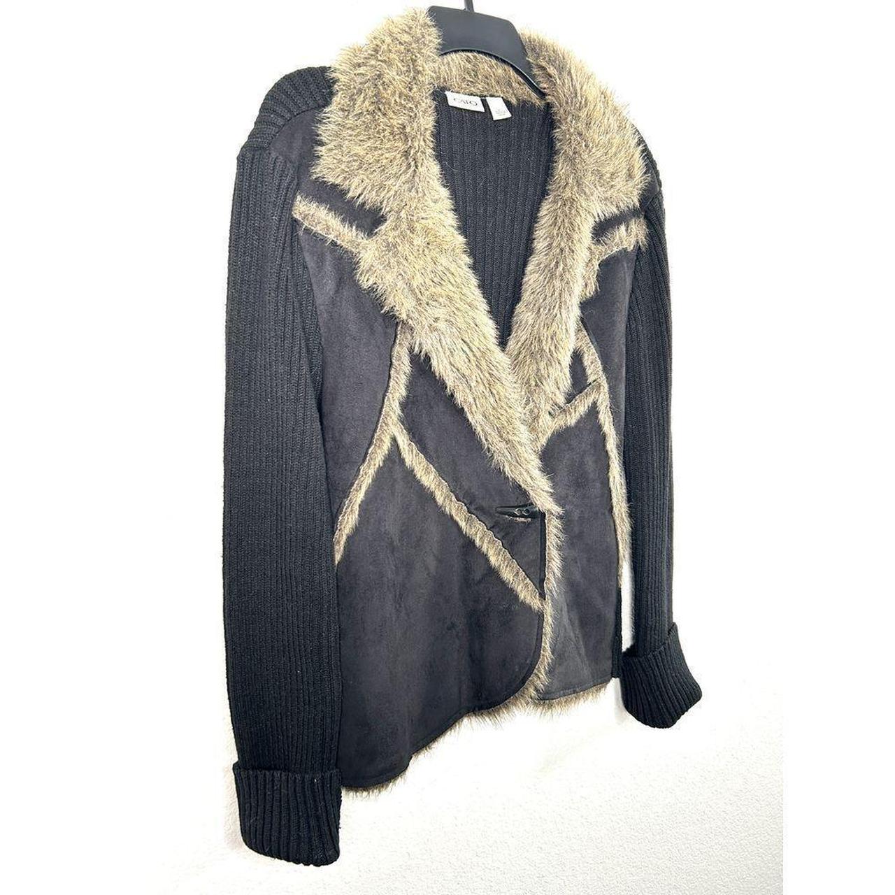 CATO Y2K Penny Lane Coay Cable Knit Black Sz L... | Depop