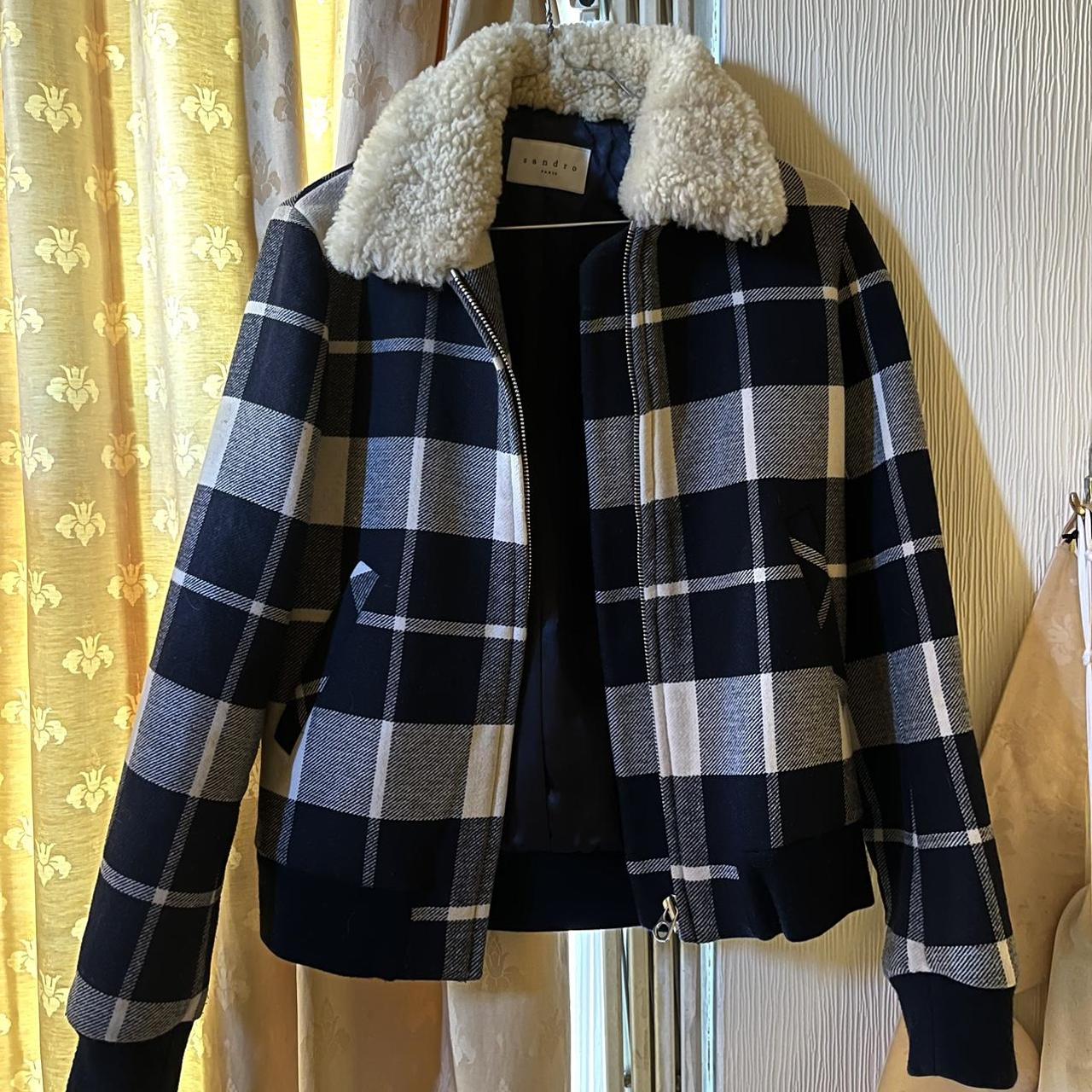 Sandro Wool Jacket/Coat Sandro Vintage Coat made... - Depop
