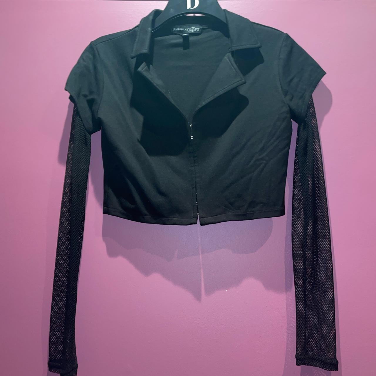 Dolls Kill Women's Black Crop-top | Depop