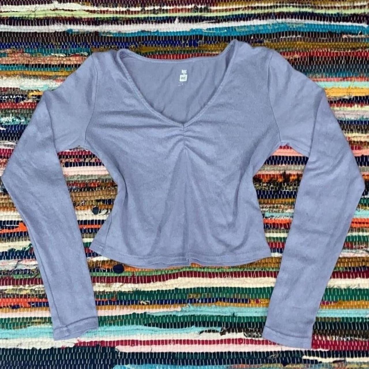 adorable me to we periwinkle long sleeve top • had... - Depop