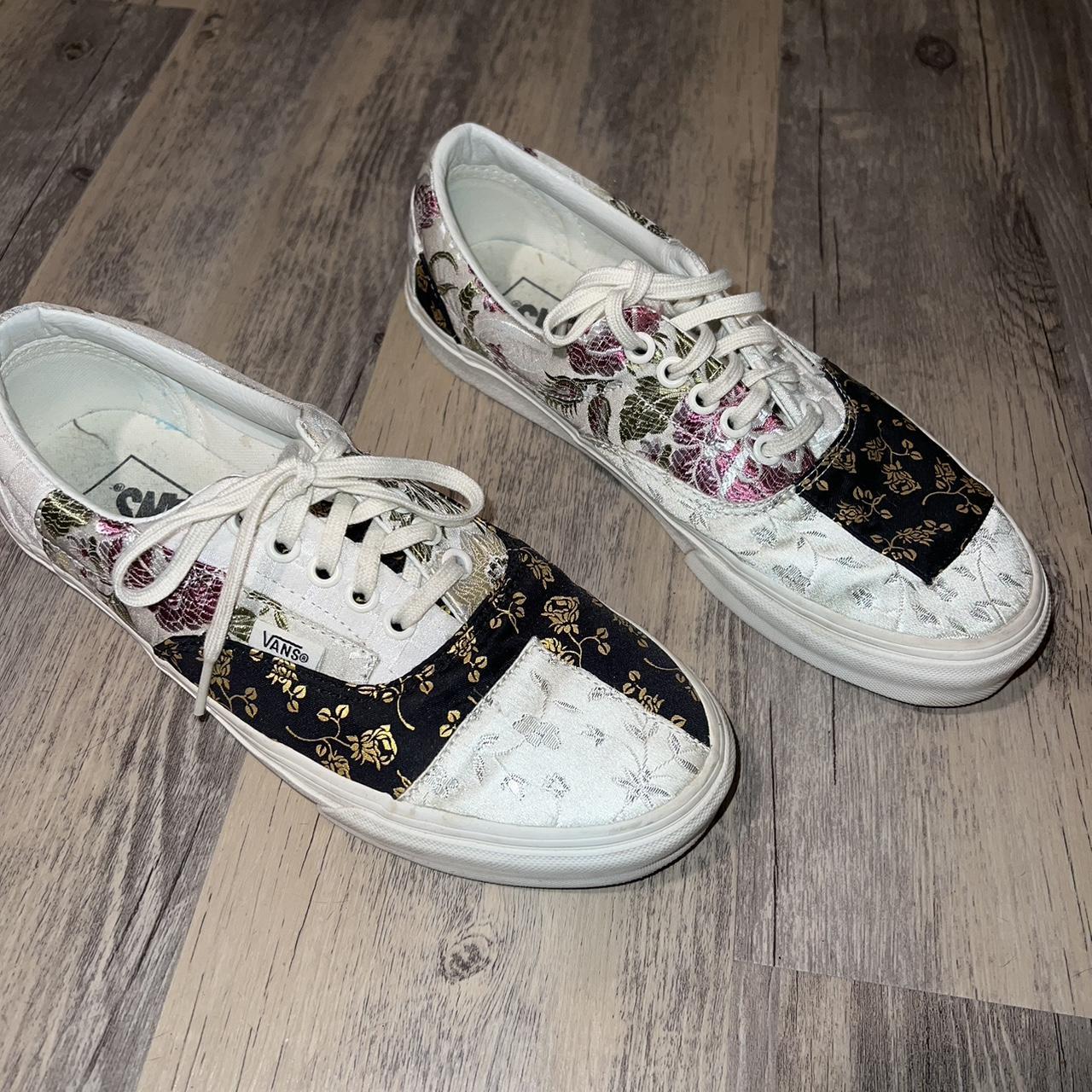 LIMITED EDITION vans. Floral patch work vans.... - Depop