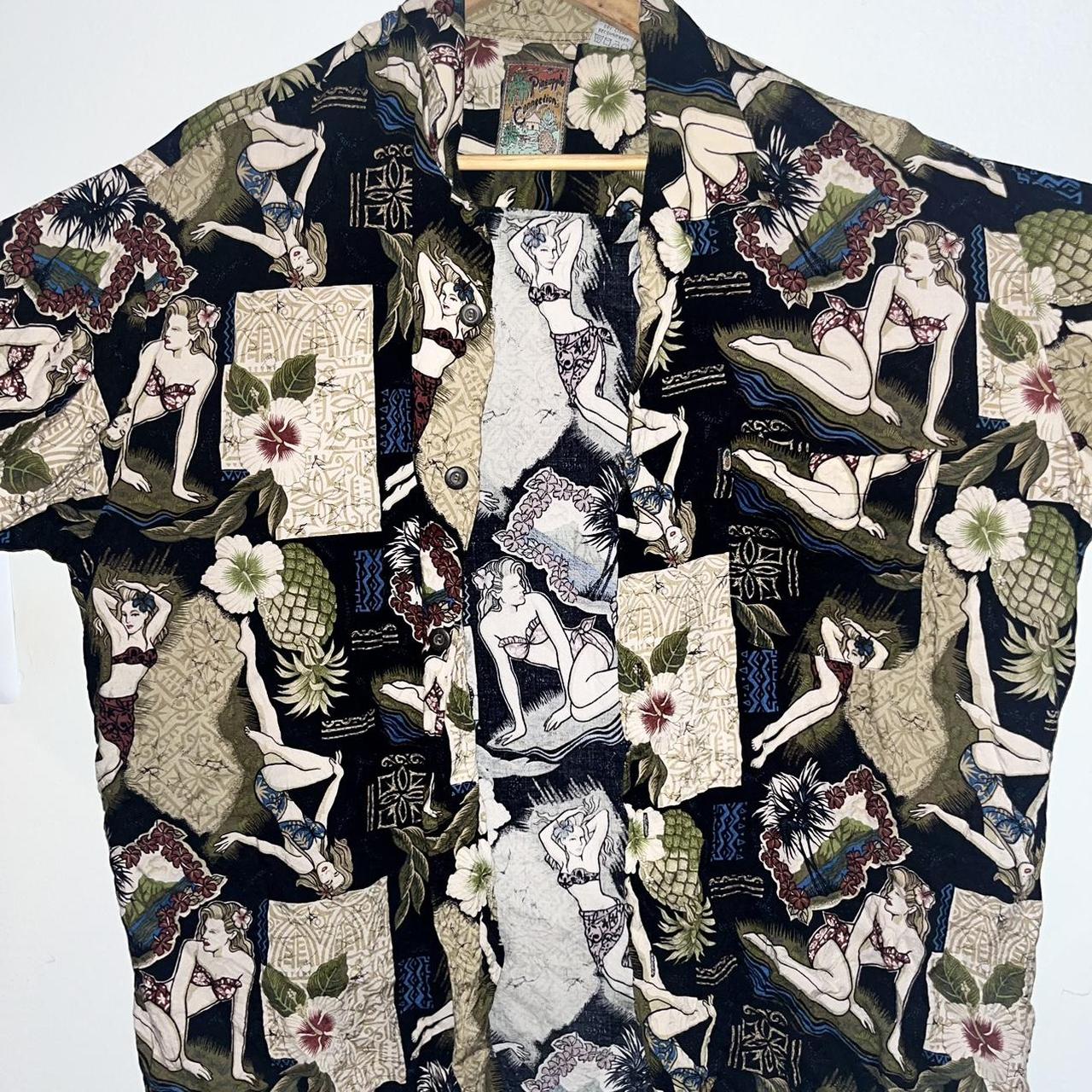 Pineapple connection Hawaiian styled button down... - Depop
