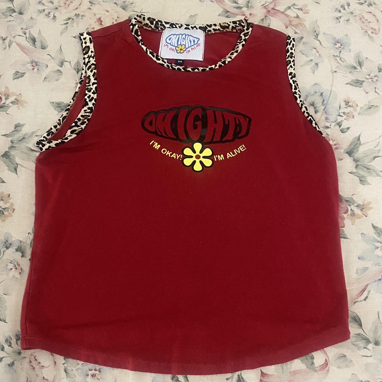 O-MIGHTY size medium red/leopard color way “I’m okay... - Depop