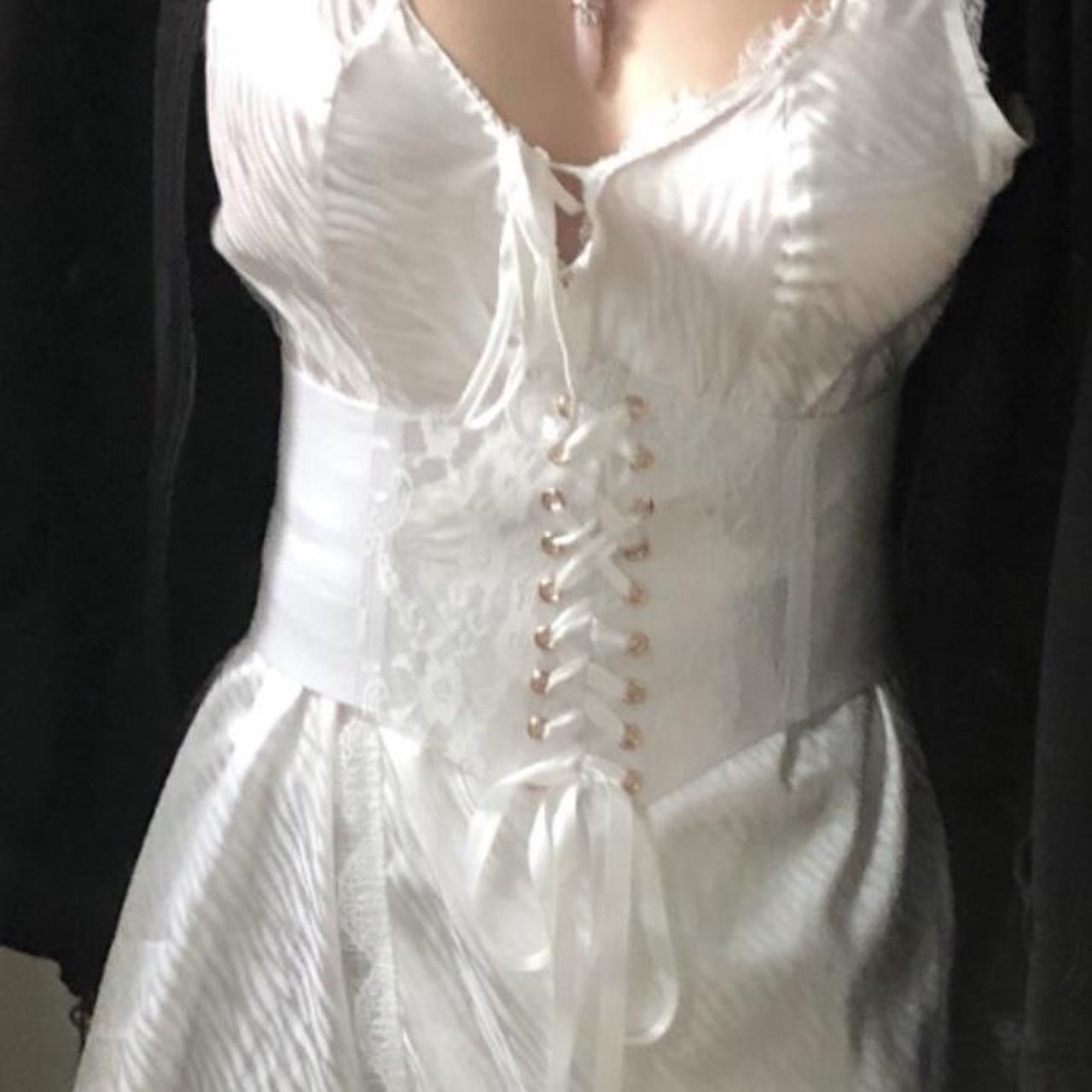 cute white angel corset vest !! FREE SHIPPING 👼 the... - Depop