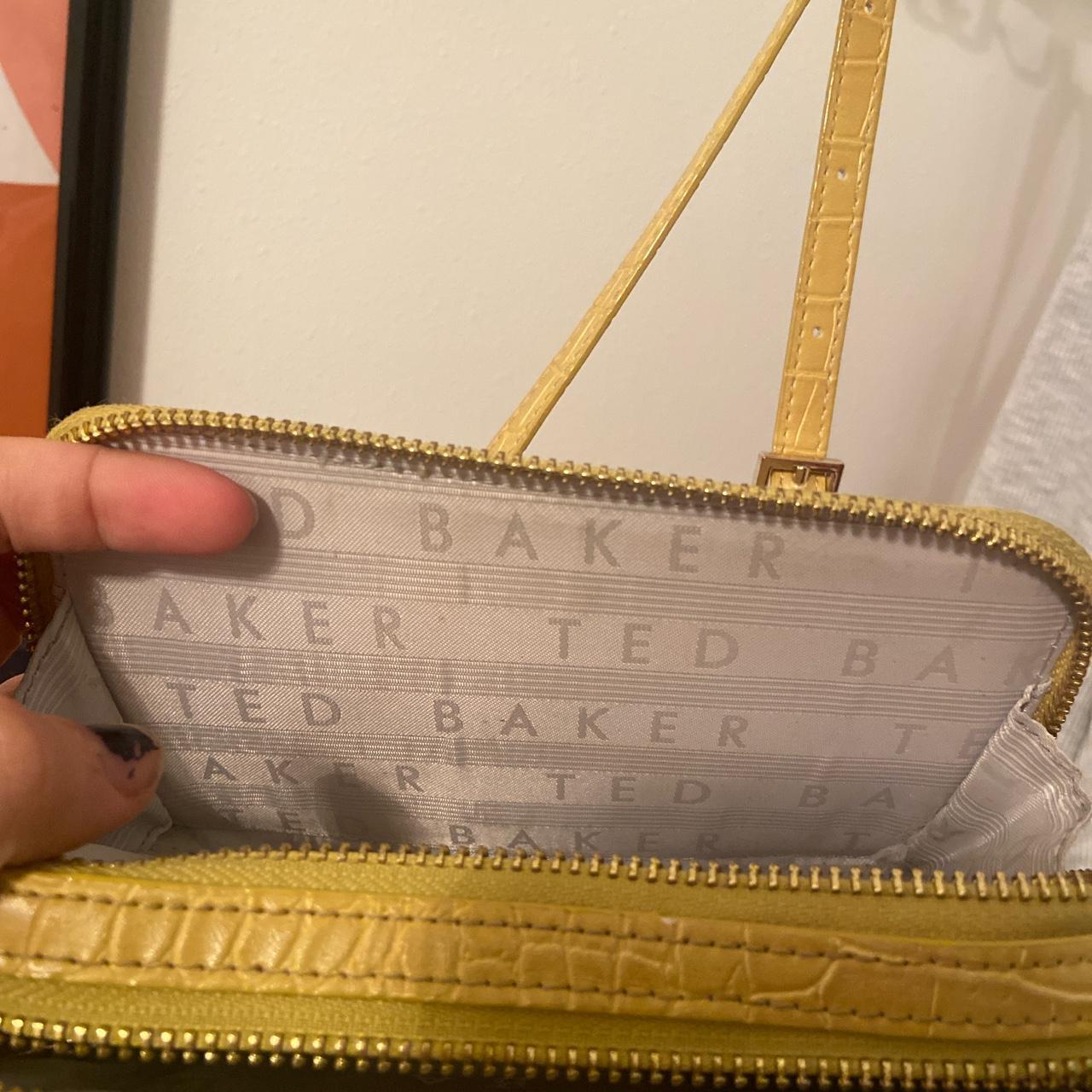 Cute yellow snakeskin yellow Ted Baker shoulder... - Depop