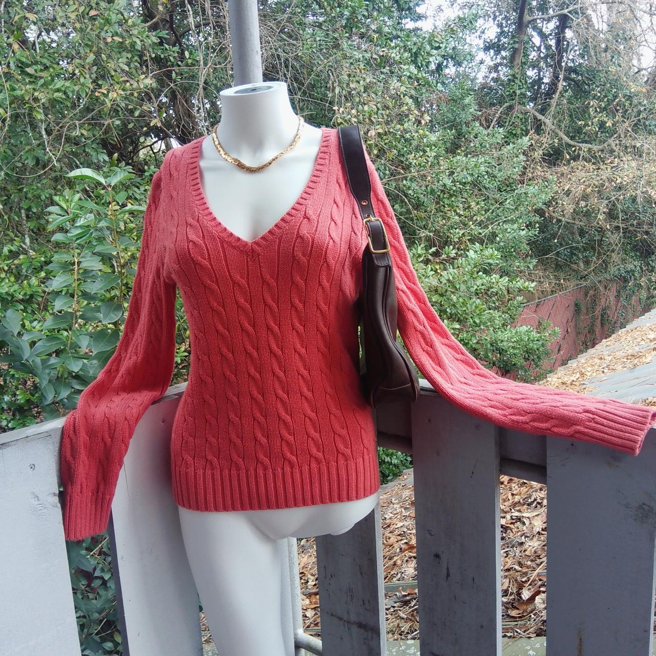 Y2K Cable Knit Pullover Chunky Knit... | Depop