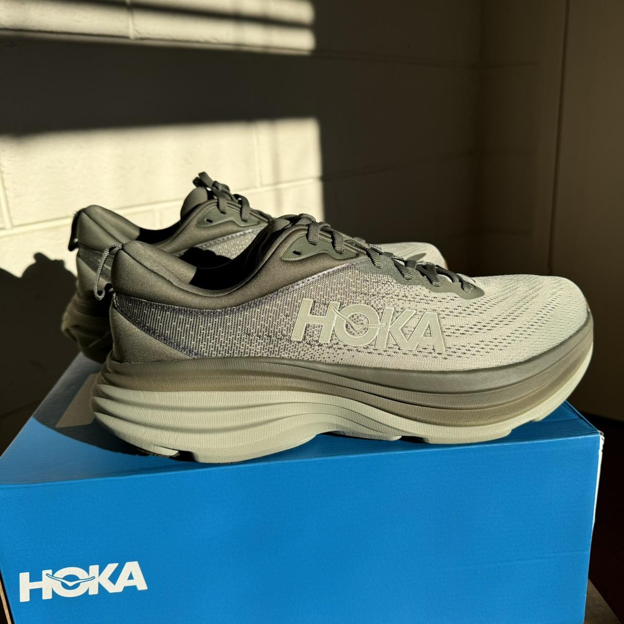 Hoka bondi 8 slate barley trainers. Size men’s 12US... - Depop