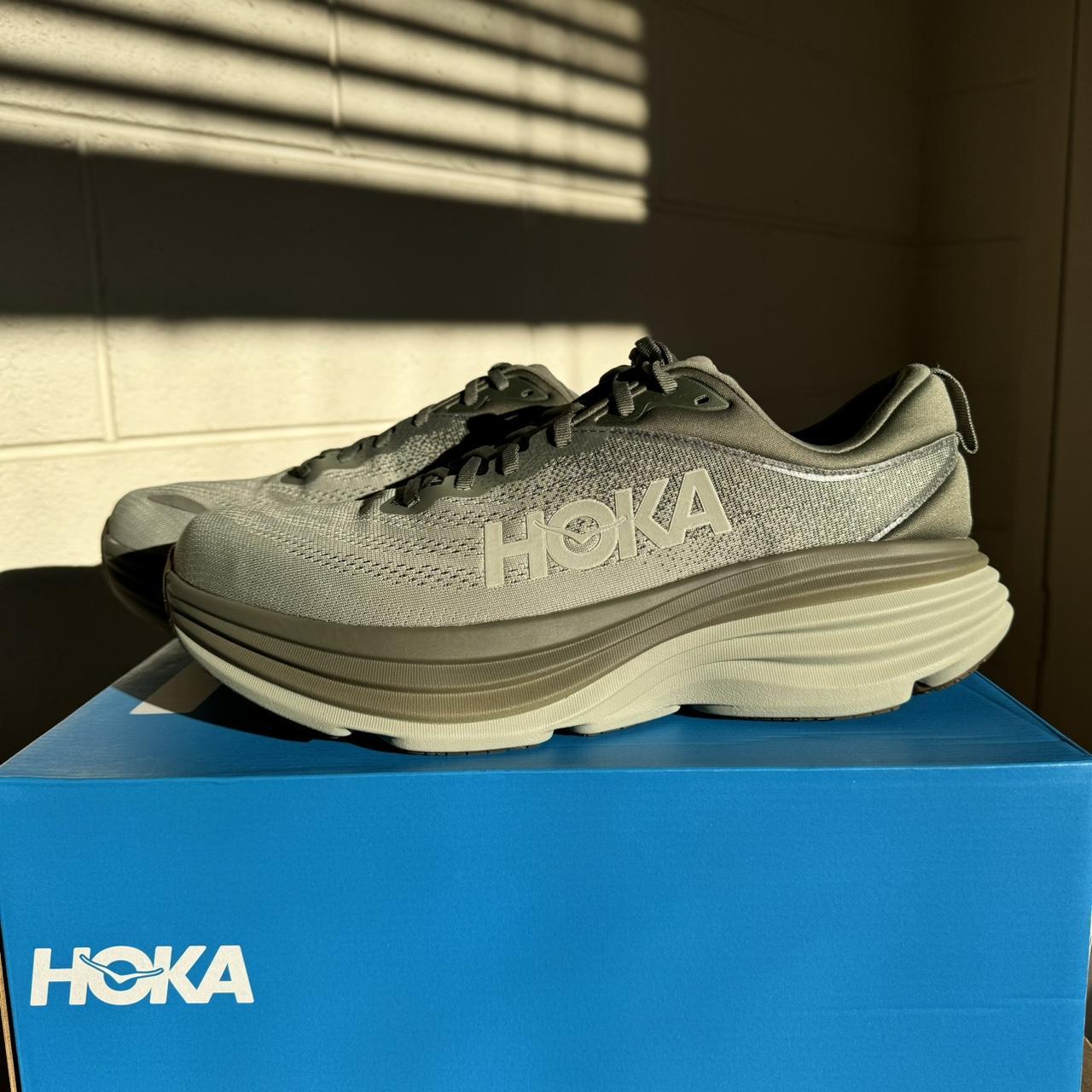 Hoka bondi 8 slate barley trainers. Size men’s 12US... - Depop