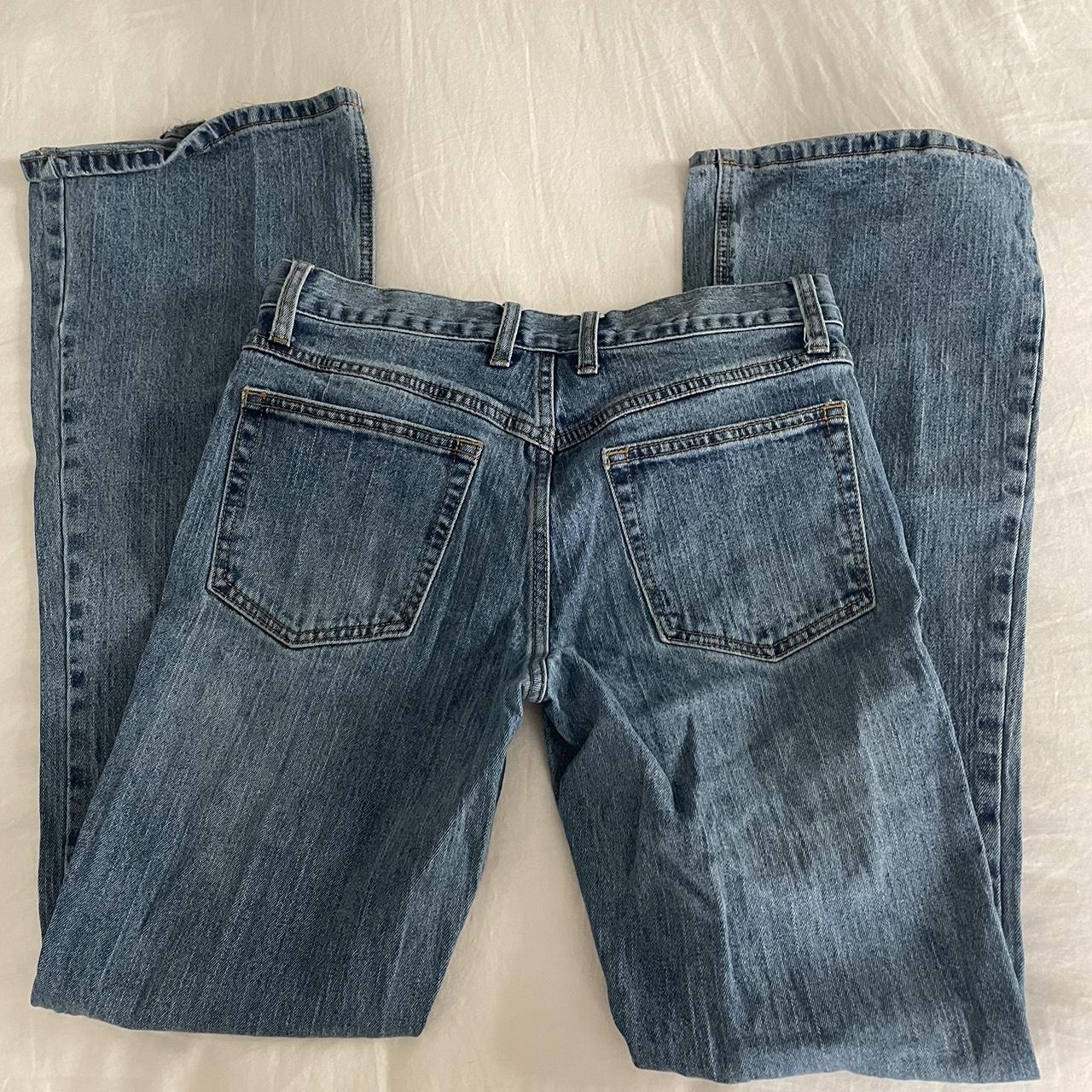 brandy low rise dark wash jeans - so flattering -... - Depop