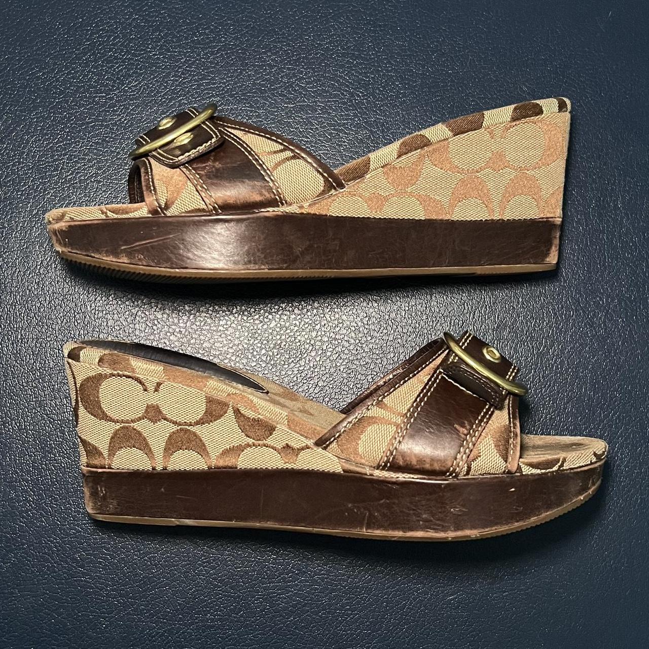 VINTAGE COACH WEDGES 🤍 SIZE: 8M Definitely worn... - Depop
