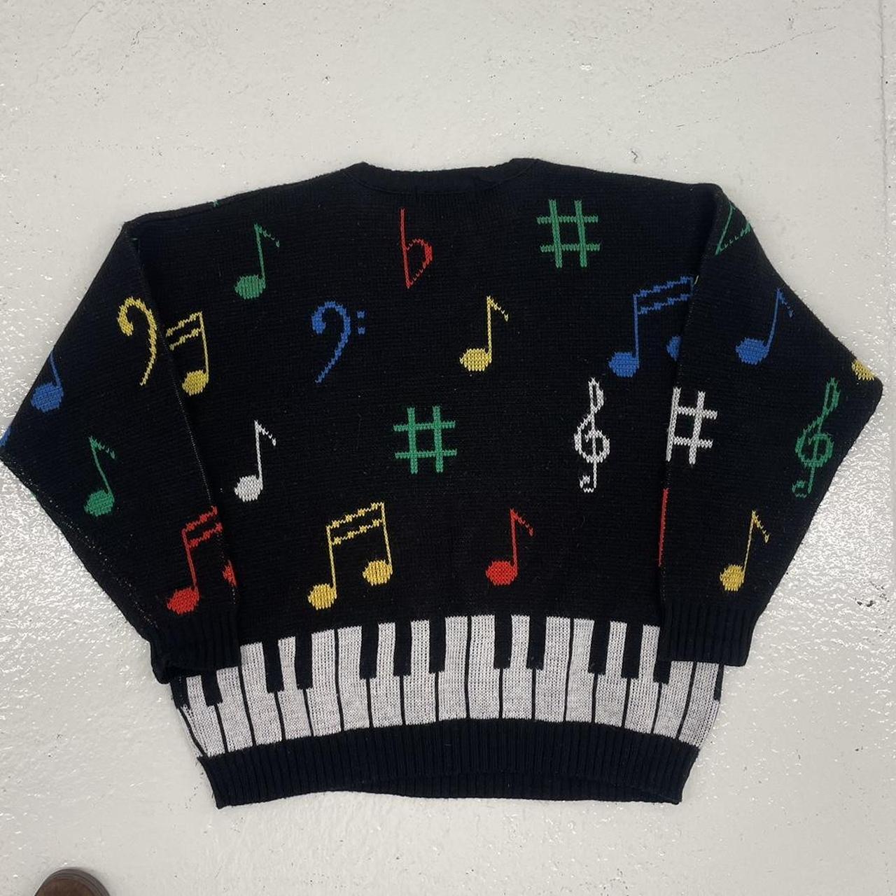 Vintage Music Piano sweater 90s Albert... | Depop