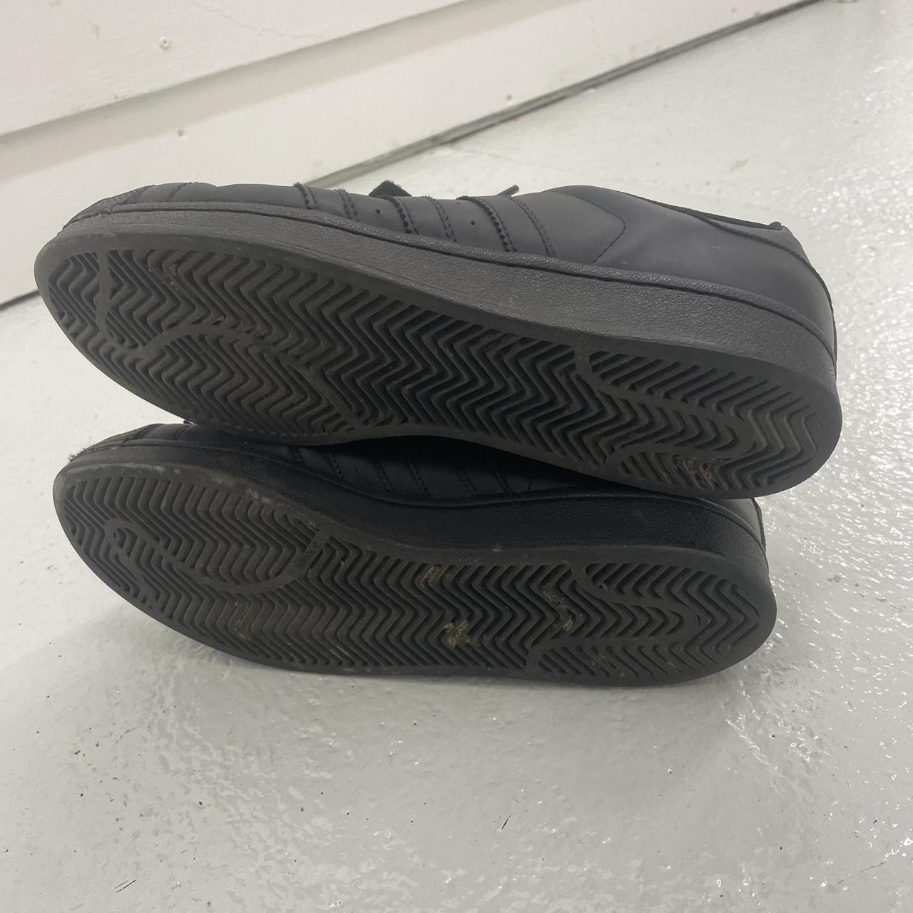 Black Adidas Shell toes size... - Depop