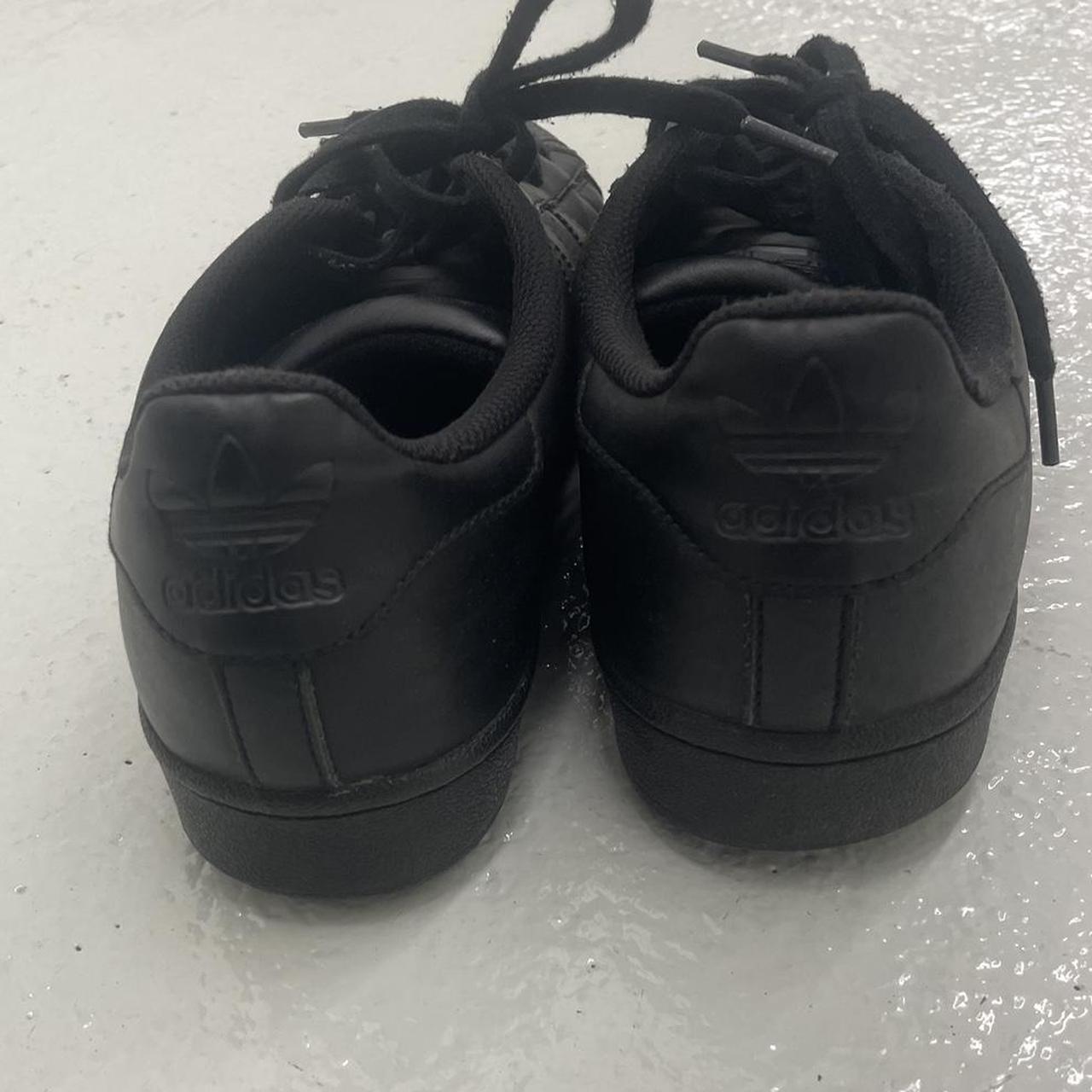 Black Adidas Shell toes size... - Depop