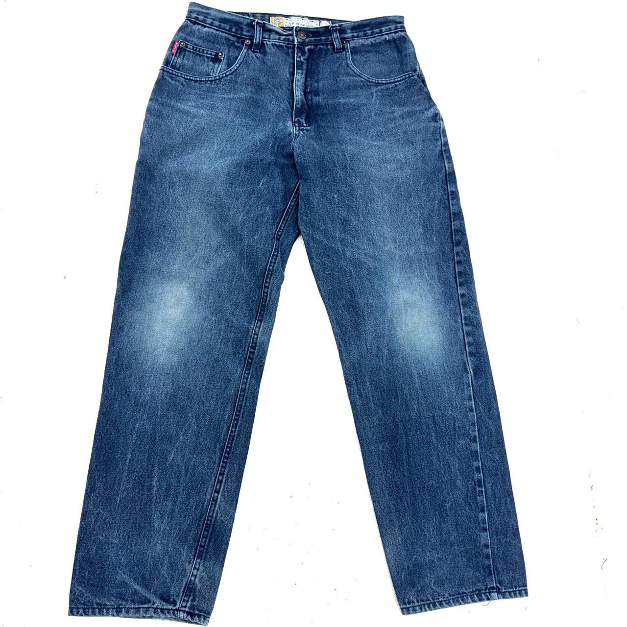 Vintage 90s denim BUGLE BOY GOLD CREST MEN SIZE... | Depop