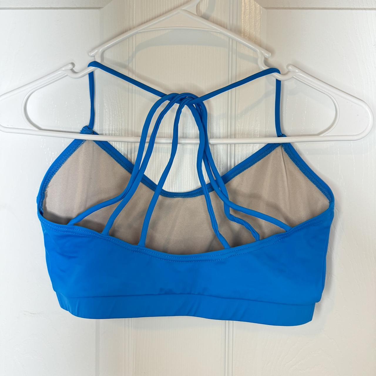 small blue balera sports bra wore a couple of times... - Depop