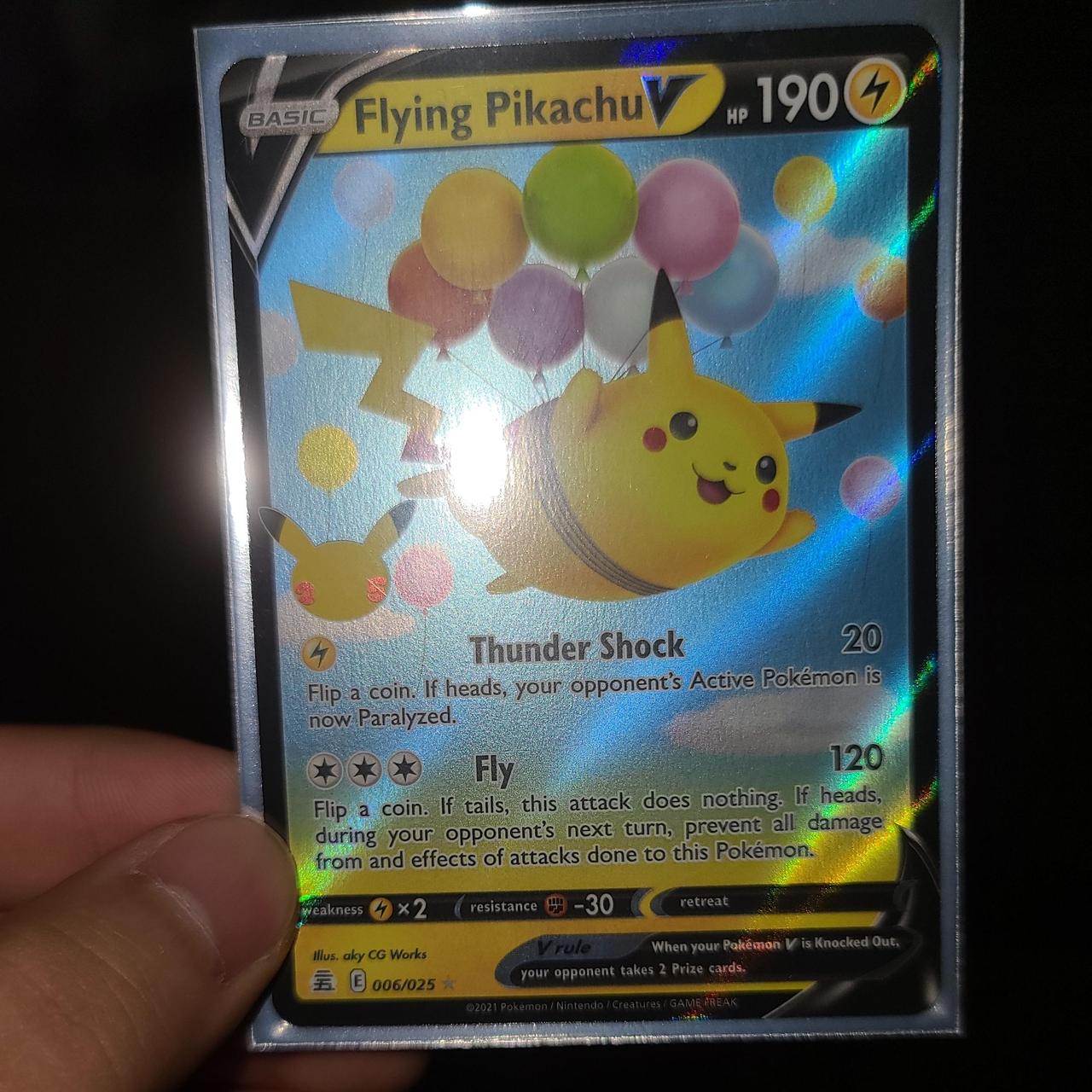 Flying Pikachu V 006/025 - Depop