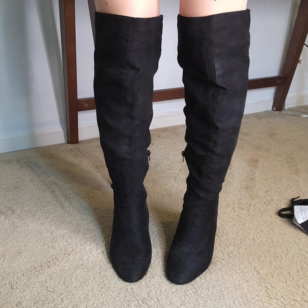 MADDEN NYC knee high black boot womens size... - Depop