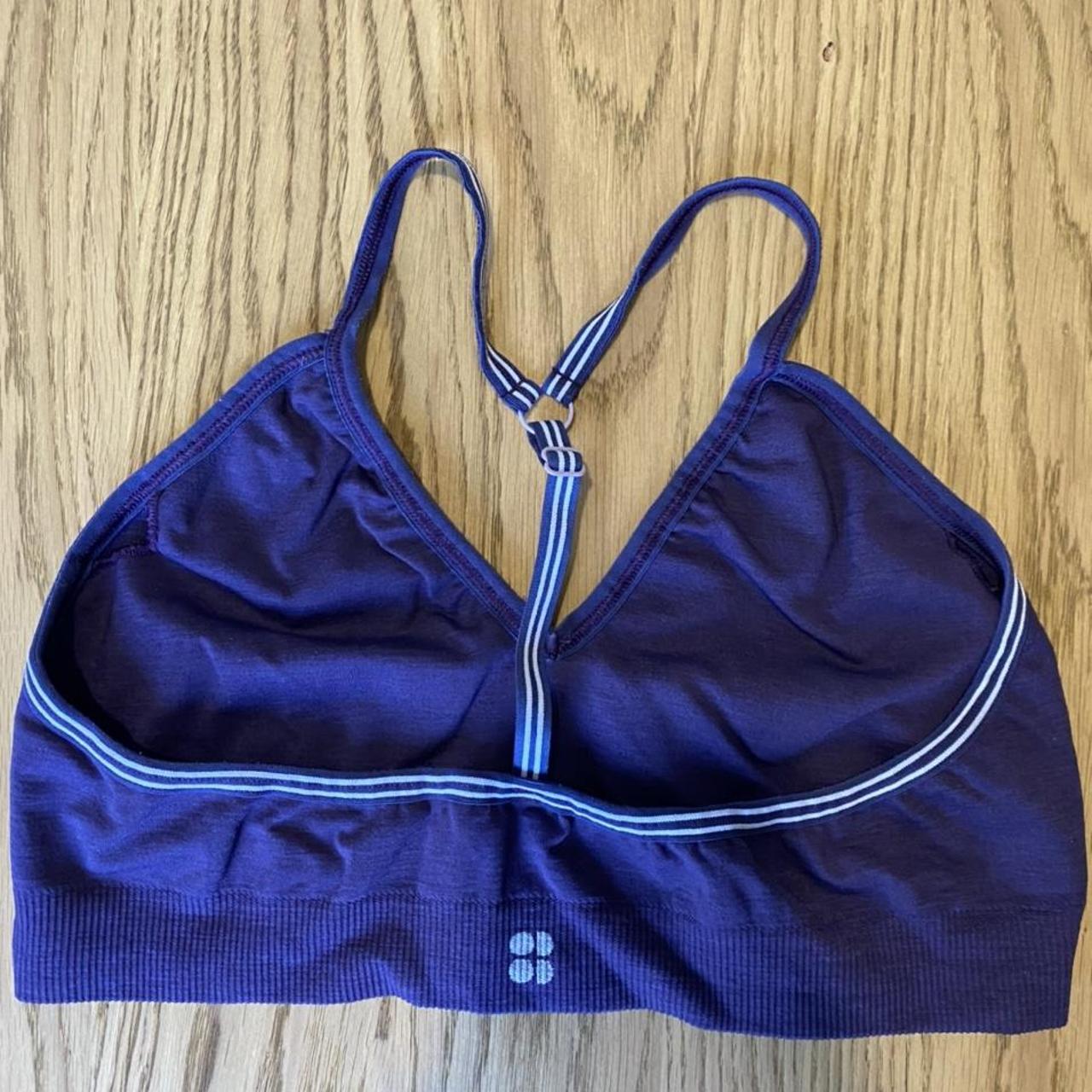 Size Medium Sweaty Betty Yoga bra. Deep purple... - Depop