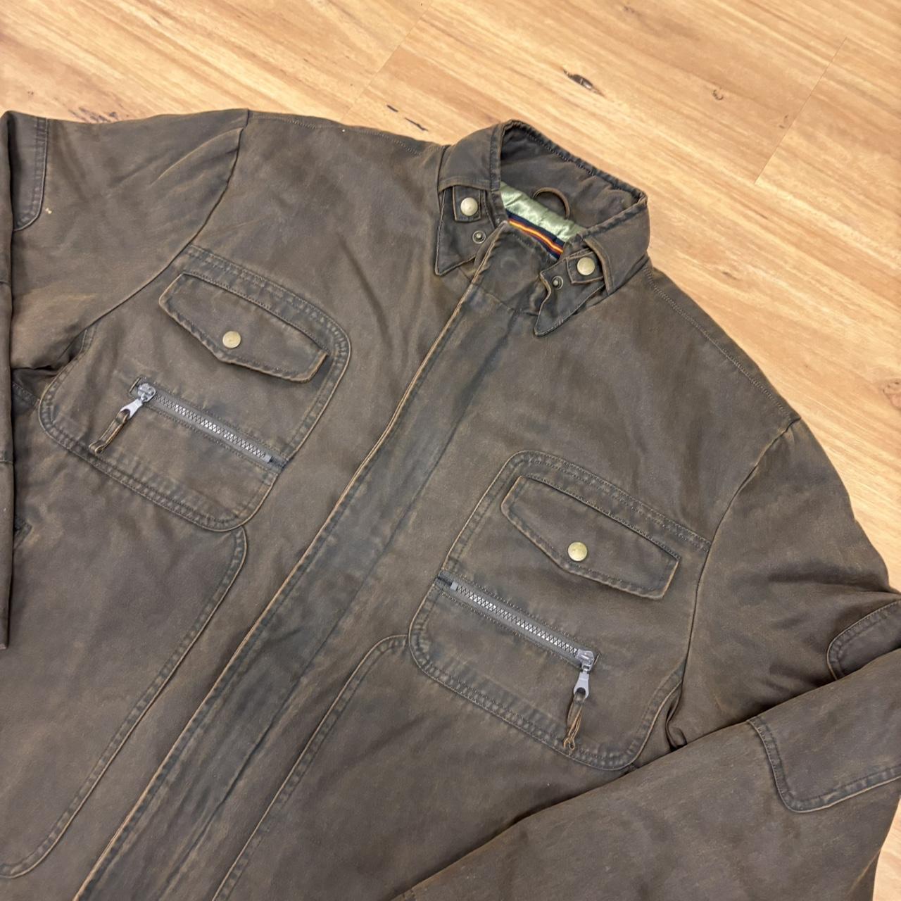 Vintage 00s Rivers Boxy Brown Workwear Biker Jacket... | Depop