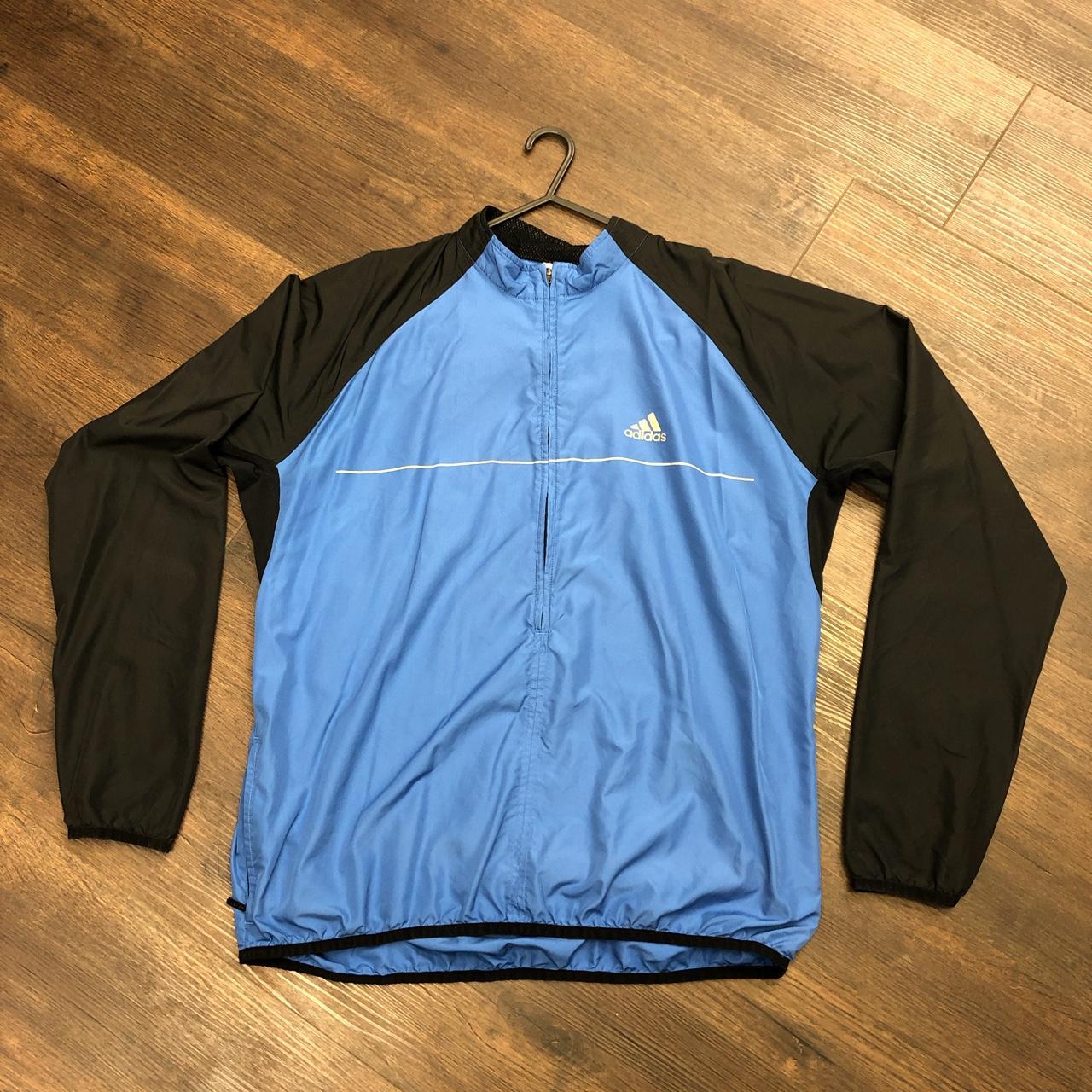 Adidas Men's Blue and Black Jacket | Depop