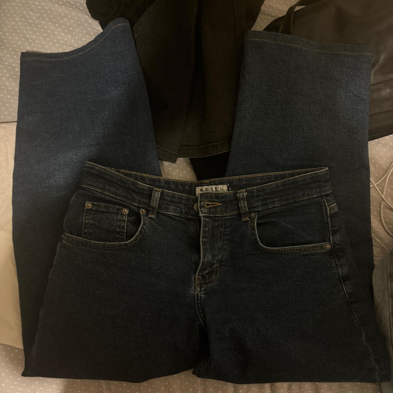 Motel rocks parallel low rise jeans in 90s blue... - Depop