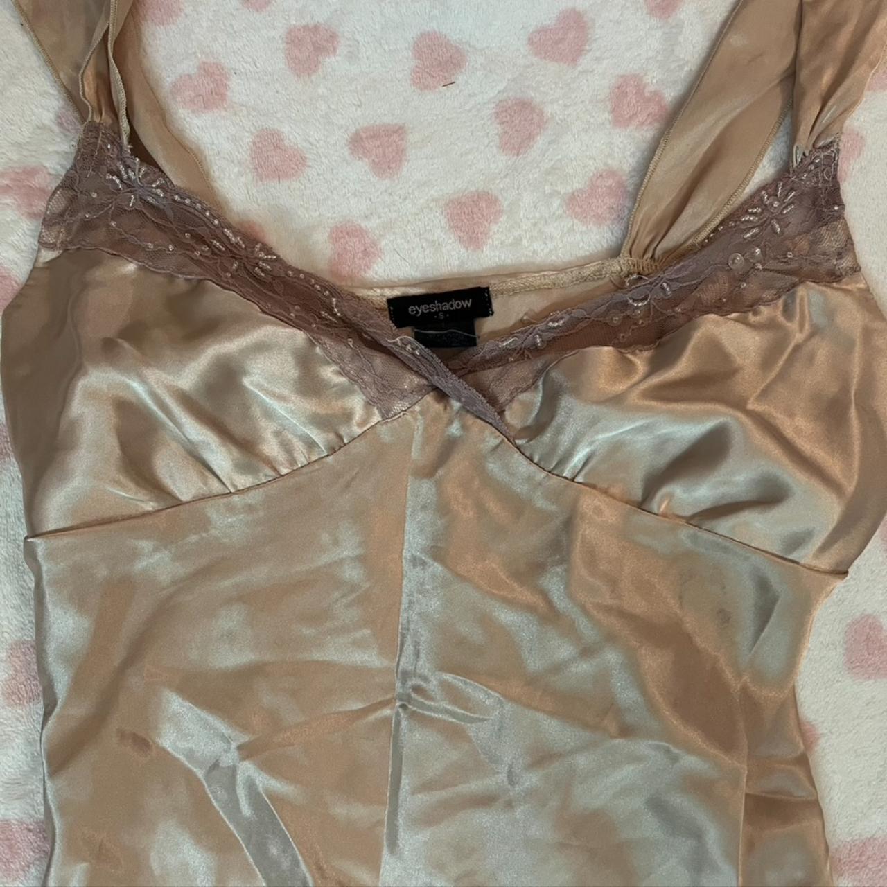 silky lingerie lace top. brand is eyeshadow, size... - Depop