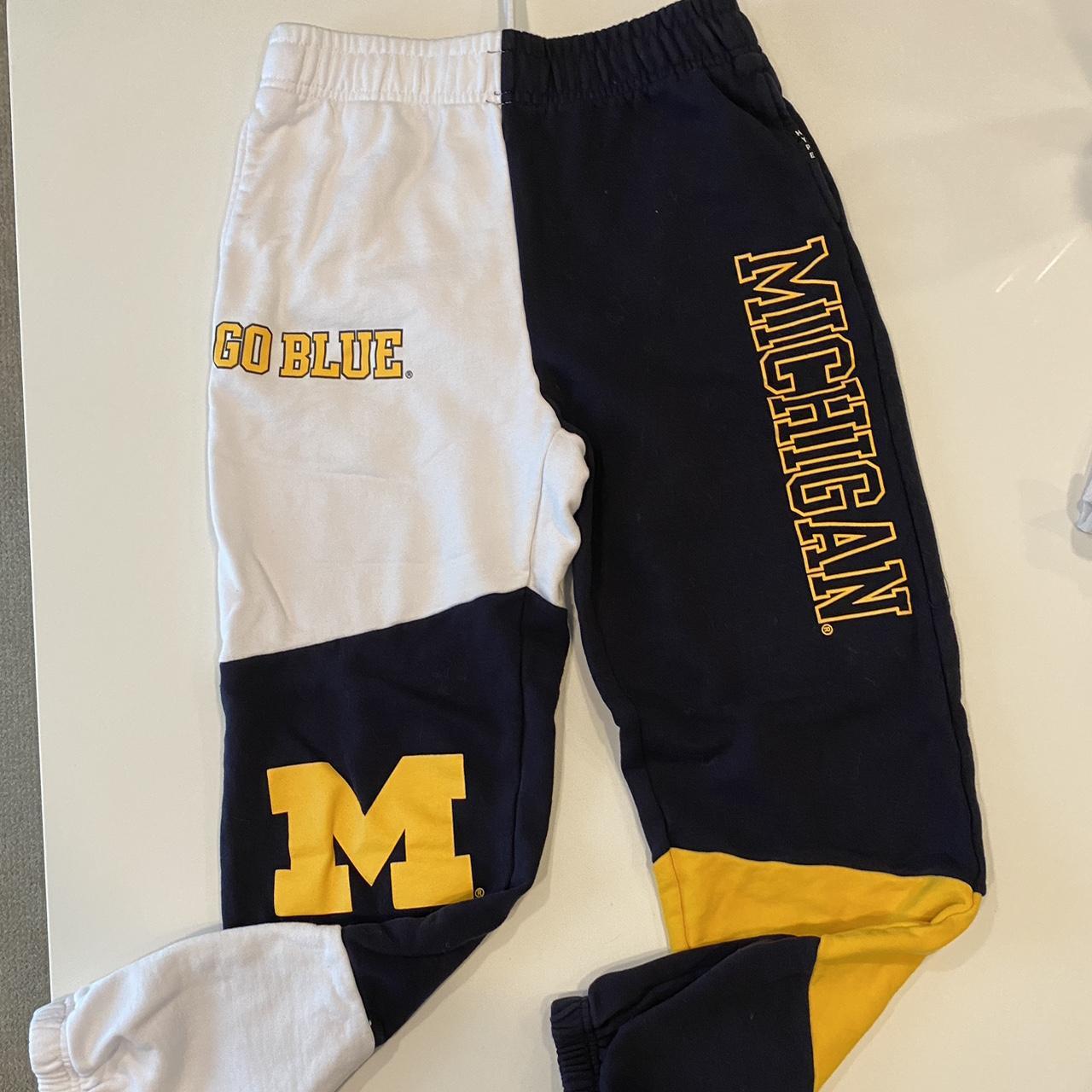 University of Michigan Multi-colored Sweatpants A... - Depop