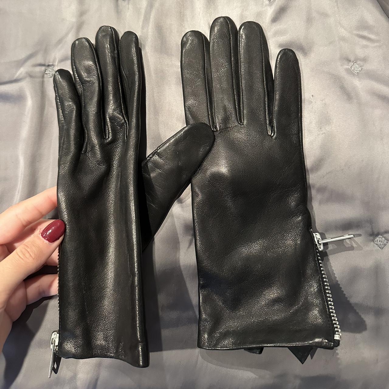 ALL SAINTS leather gloves. never worn, practically... - Depop