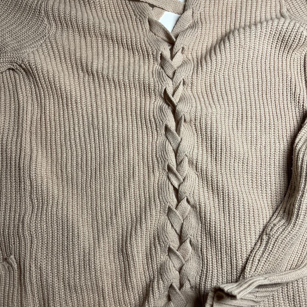 essentials full tilt long rose colored cardigan with... - Depop