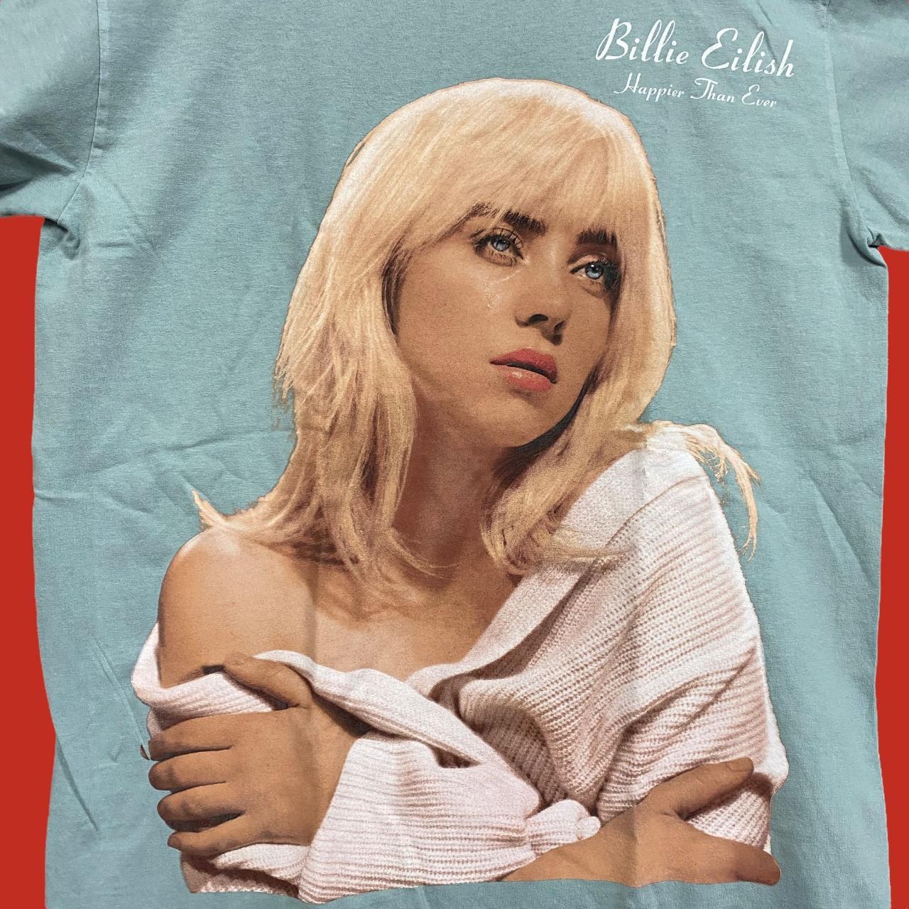 Billie Eilish Happier Than Ever Portrait Tshirt Size Depop