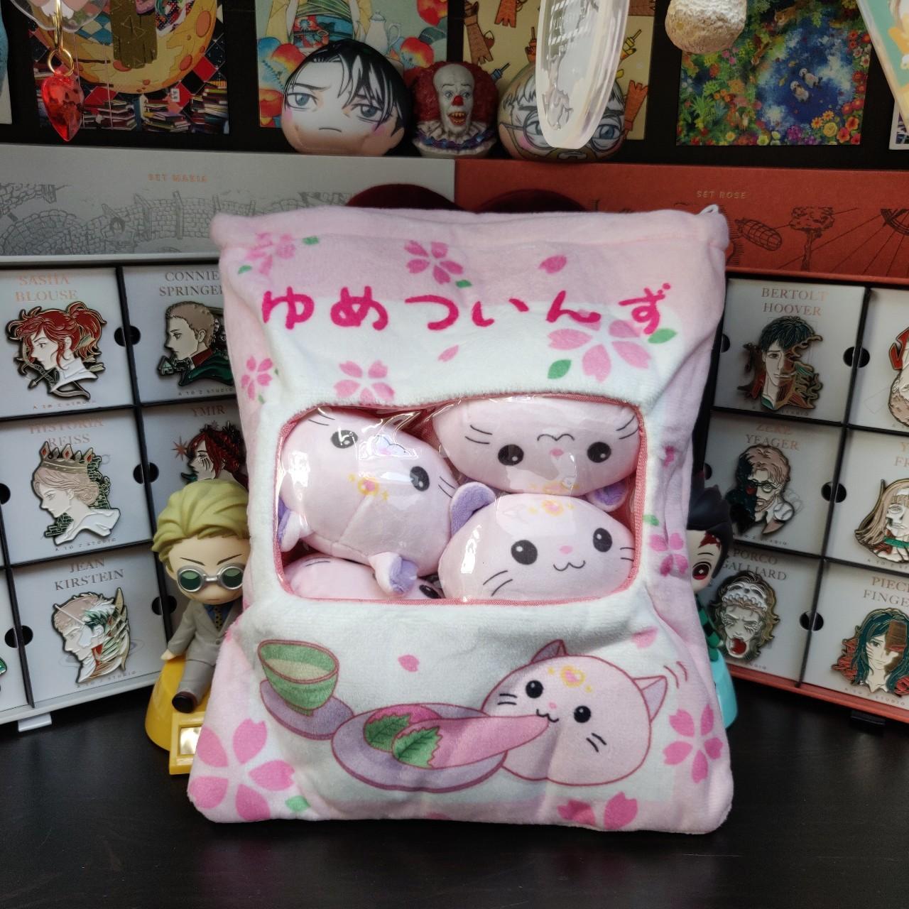 Mini Yumetwins magical cat mochi snack cushion. Two... - Depop