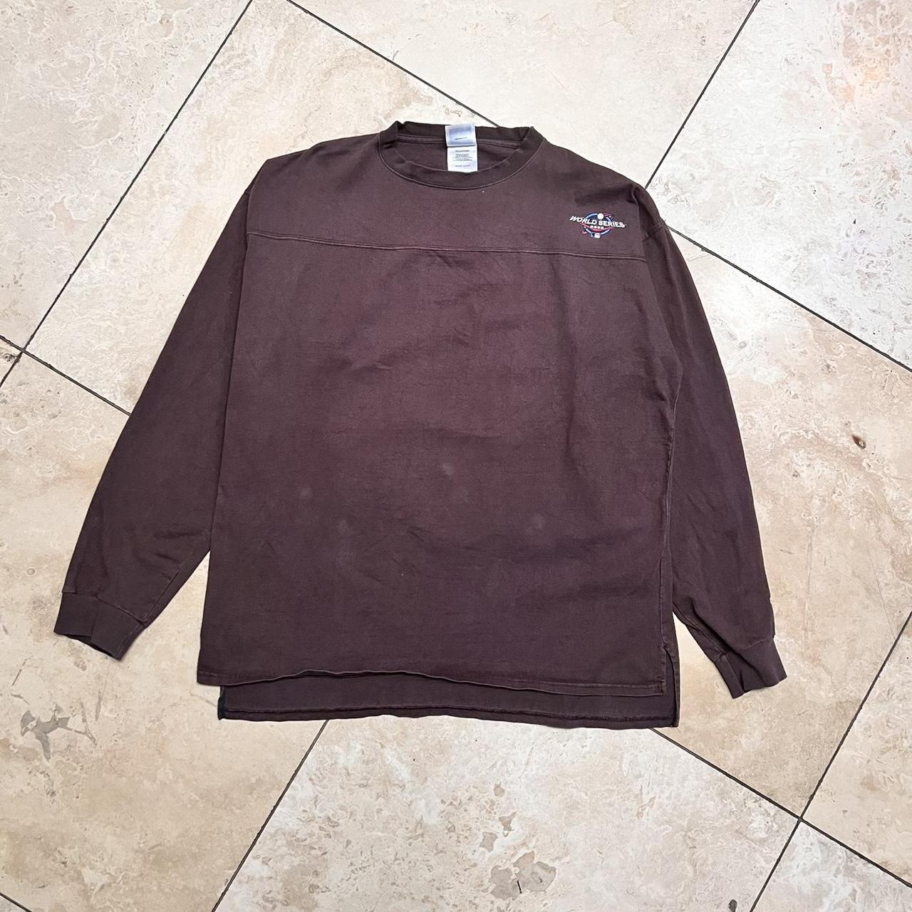 Adidas Men's Brown and Burgundy T-shirt | Depop