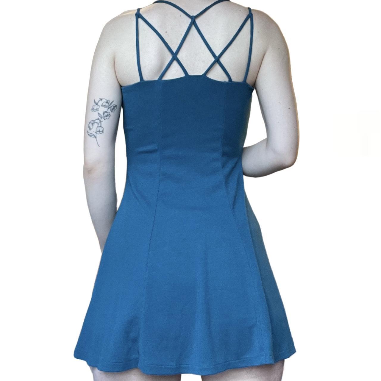 Super Cute Blue Mini Dress With Strappy Back Brand Depop