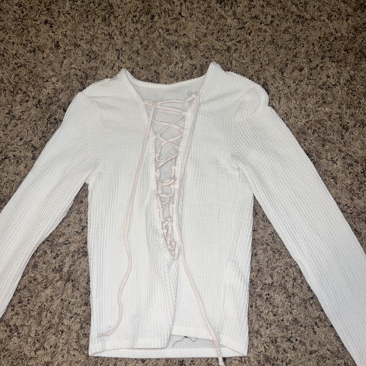 white and light pink string connected... - Depop