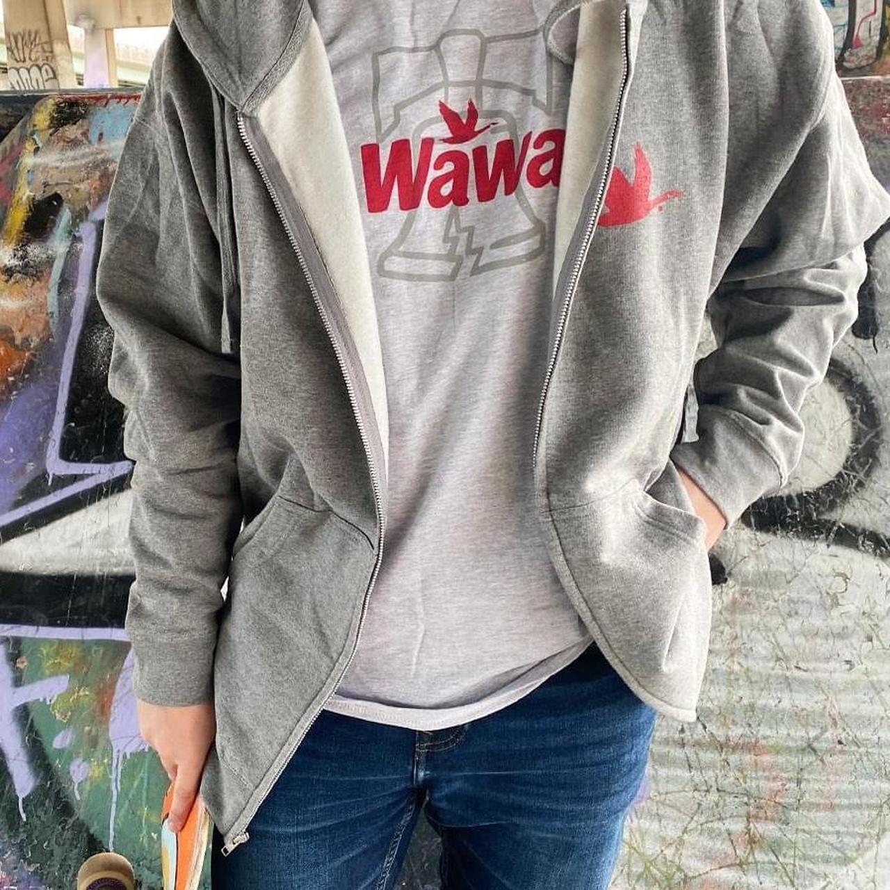 Wawa full zip hoodie grey XL Official Wawa... - Depop