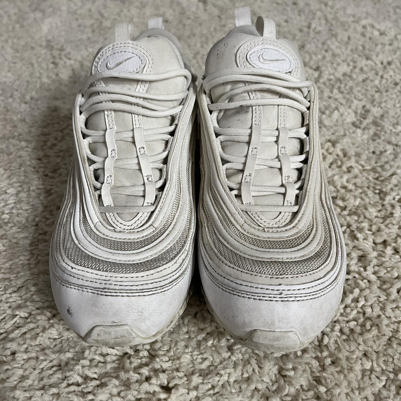White Nike Air max 97s Size - 10.5 Women’s Does NOT... - Depop