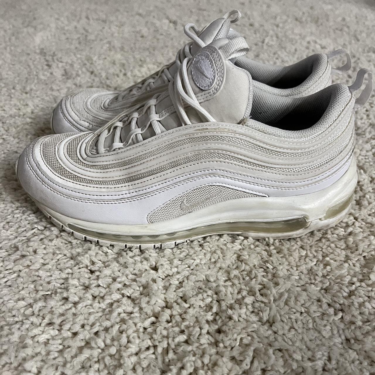 White Nike Air max 97s Size - 10.5 Women’s Does NOT... - Depop