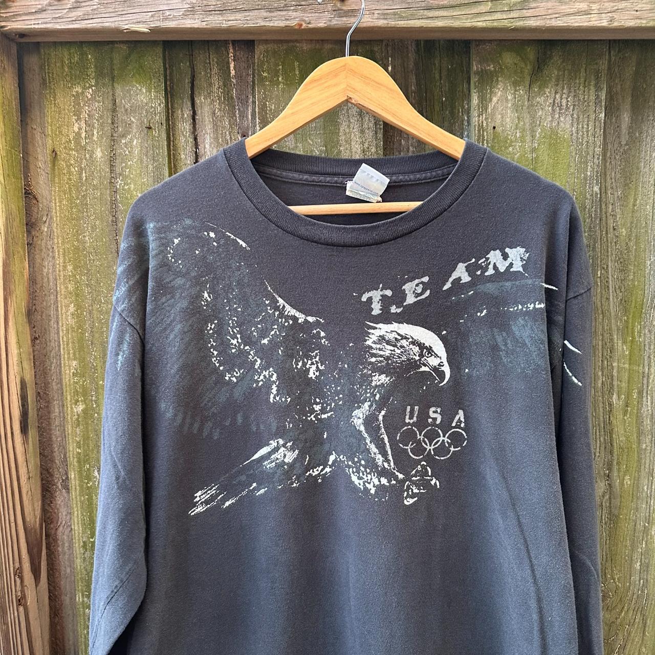 Vintage Y2K Team USA Olympics Eagle AOP long sleeve... | Depop