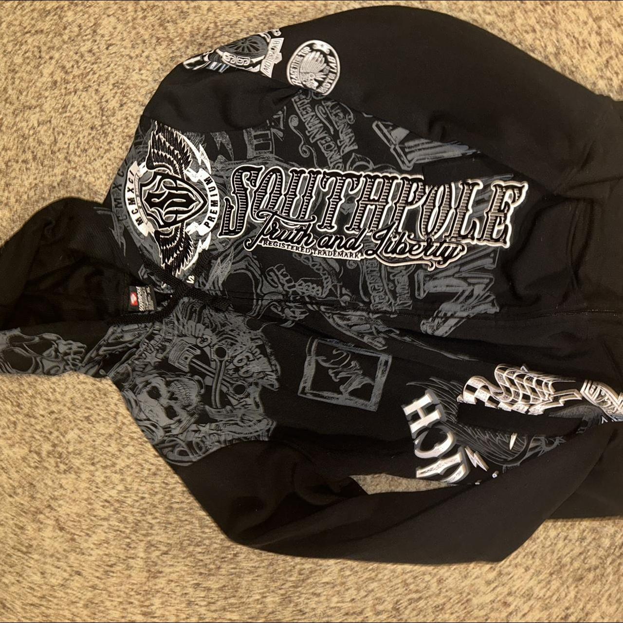 SOUTH POLE PUFF PRINT JACKET POINTED HOOD NEVER WORN... - Depop