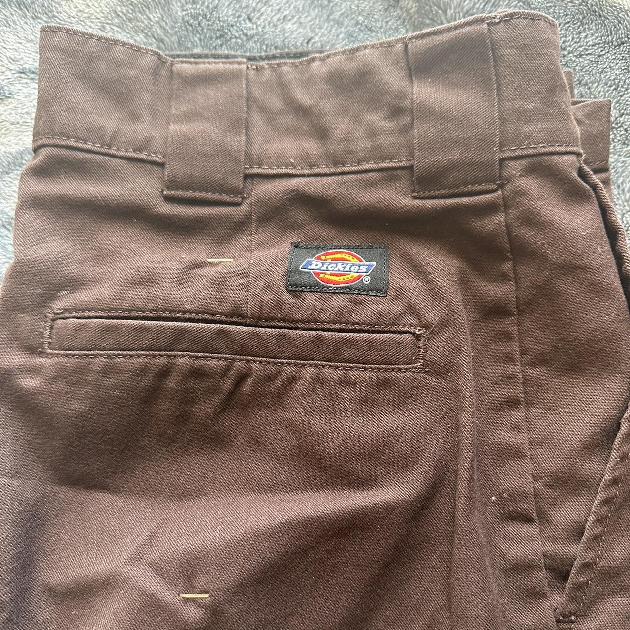 Brown Slim Taper Dickies 30x32 - Depop