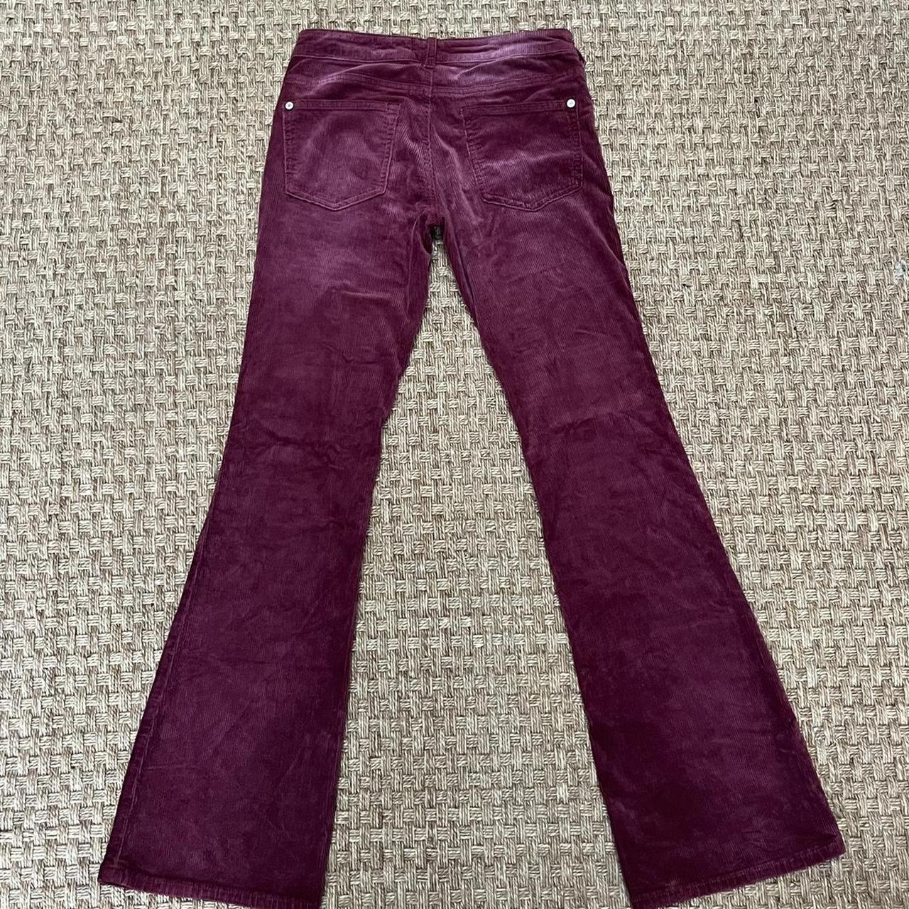 burgundy corduroy bootcut jeans. lightly worn on... - Depop