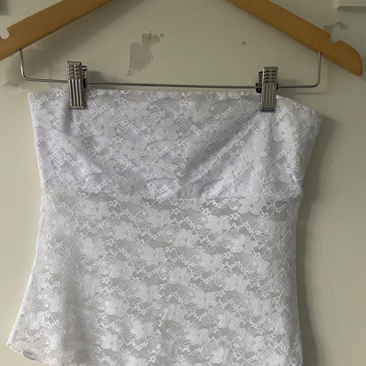 Glassons floral top. Slanted bottom & strapless.... | Depop