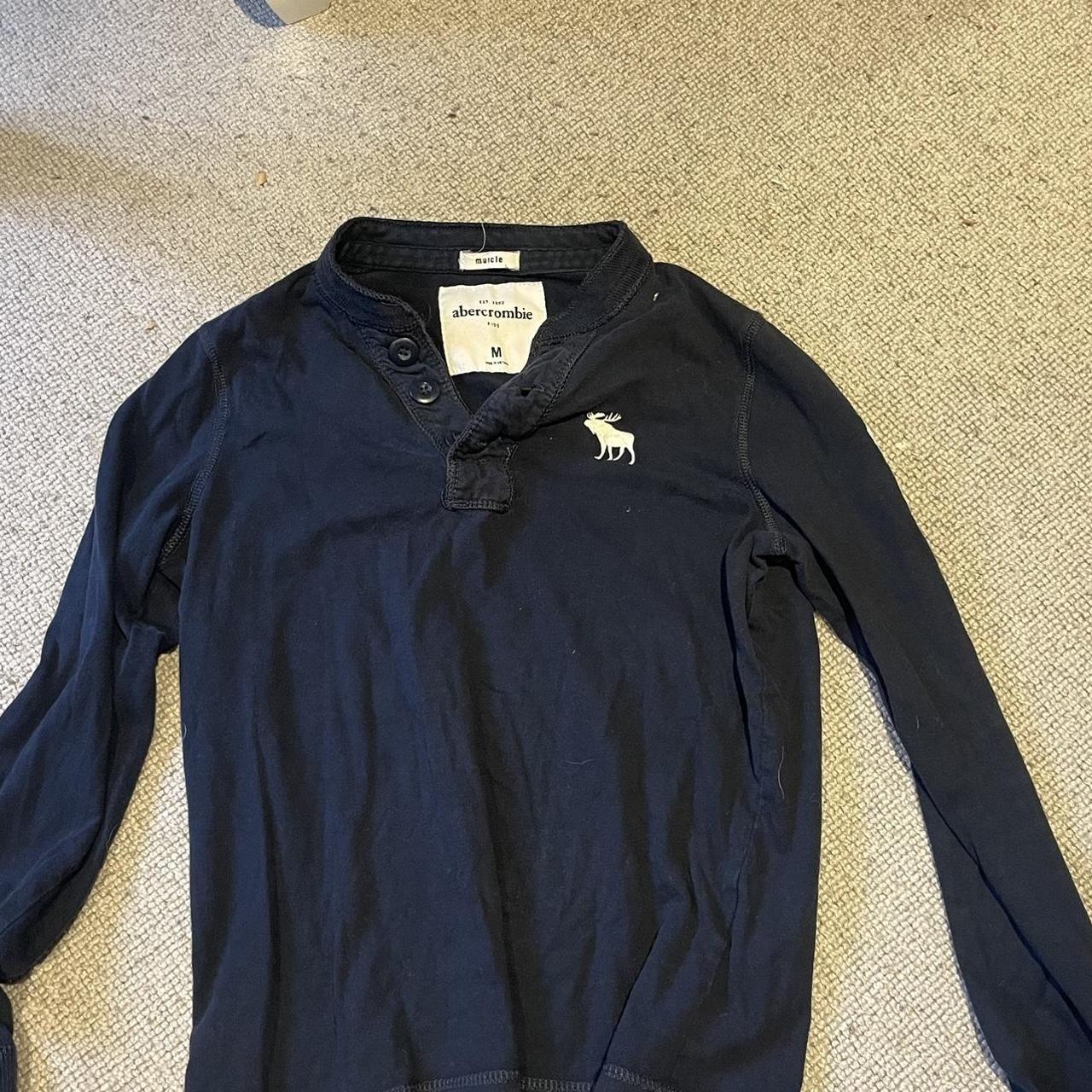 Navy Abercrombie long sleeved - Depop